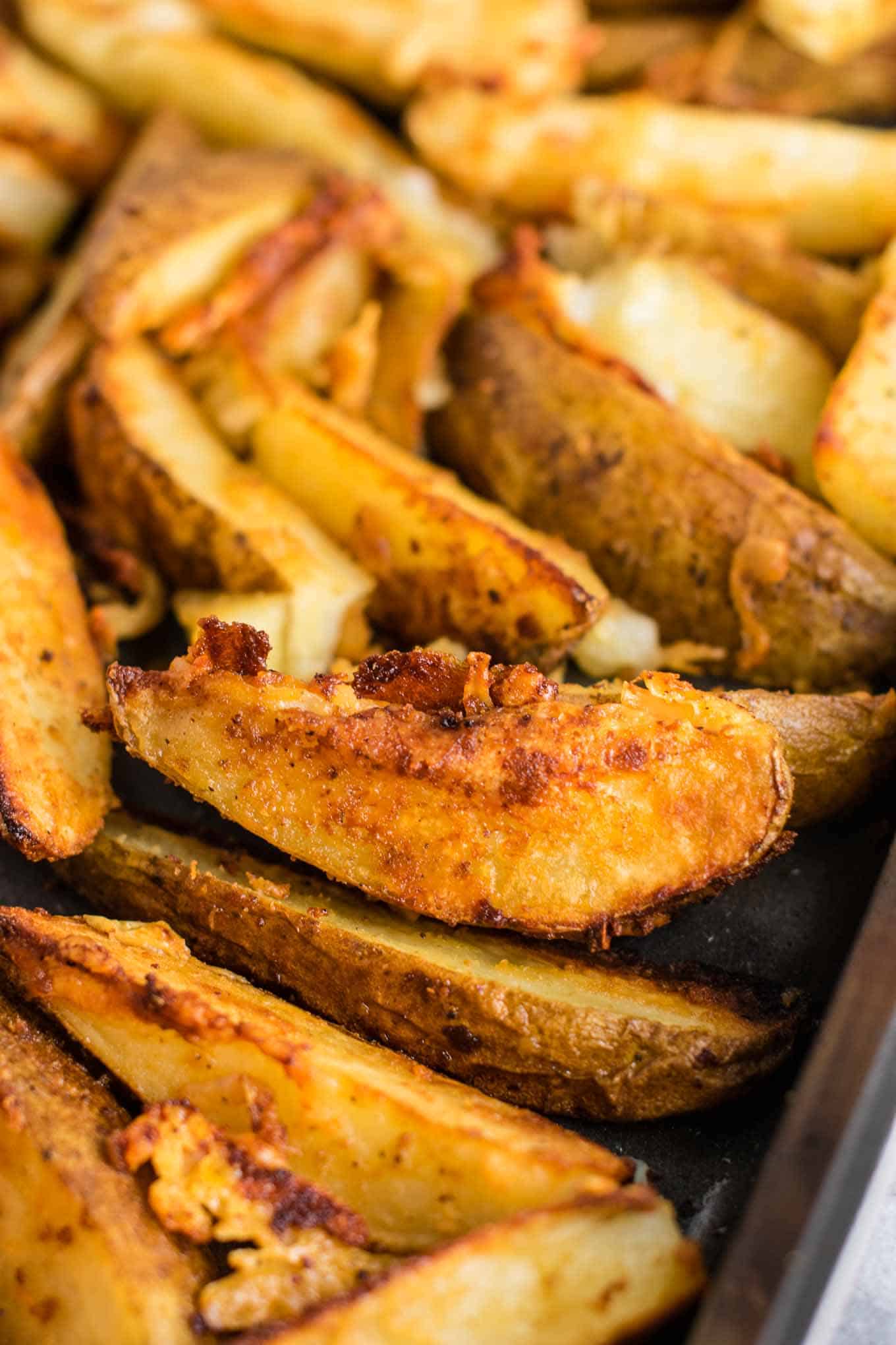 Baked Garlic Parmesan Potato Wedges Recipe Build Your Bite