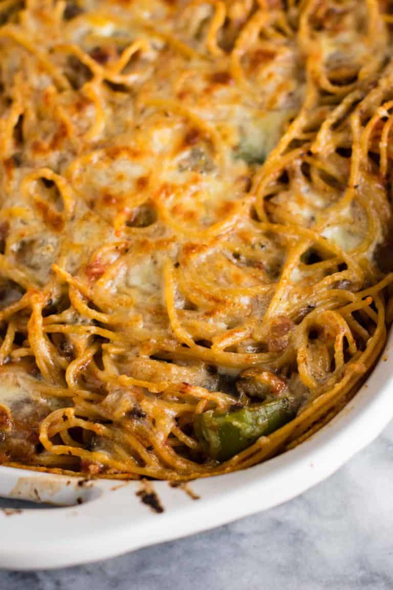 Vegetarian Baked Spaghetti Recipe - Build Your Bite