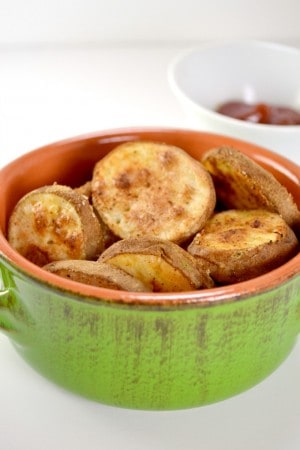 Oven Baked Crispy Potato Rounds Recipe - vegan