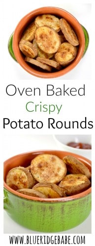 Oven Baked Crispy Potato Rounds Recipe - vegan