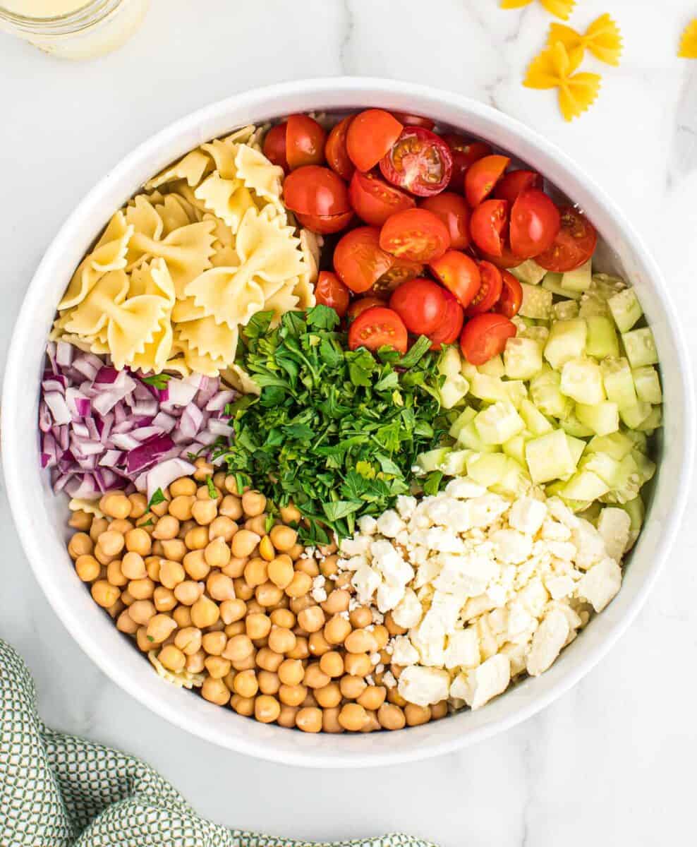 Chickpea Pasta Salad Recipe - Build Your Bite