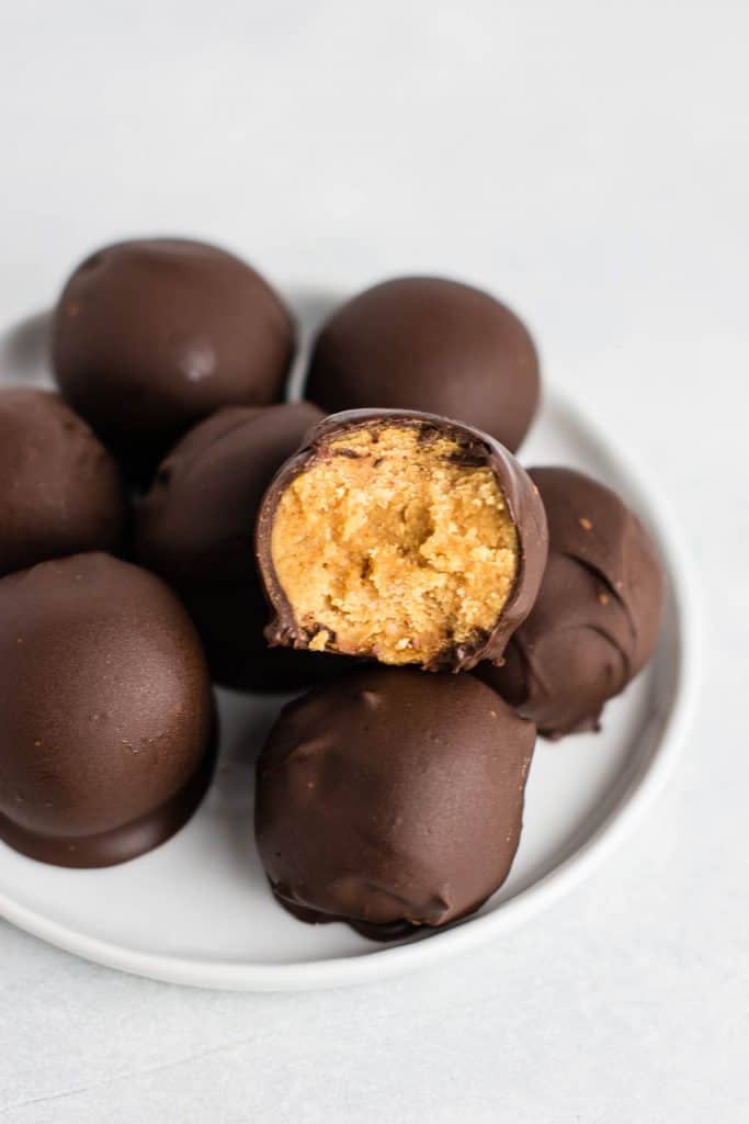 No Bake Peanut Butter Truffles Recipe - Build Your Bite