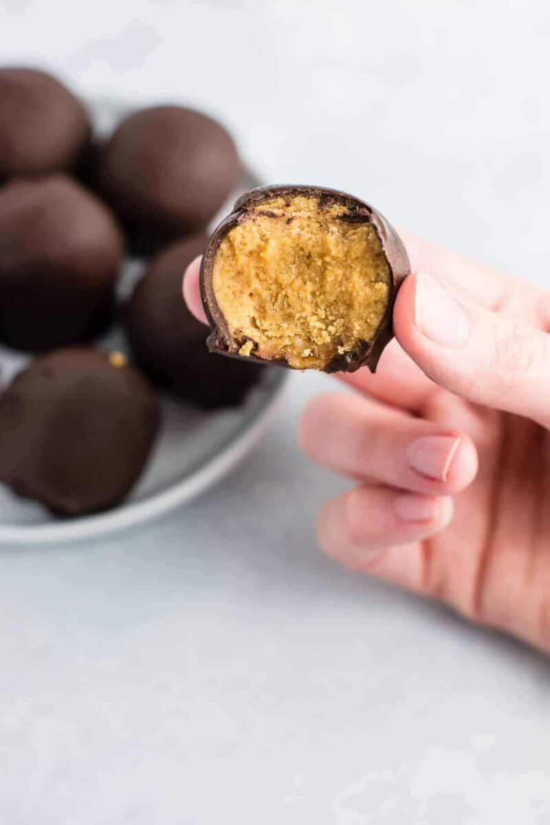 No Bake Peanut Butter Truffles Recipe - Build Your Bite