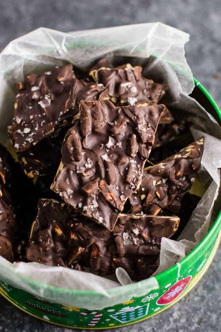 Dark Chocolate Almond Bark Recipe - Build Your Bite