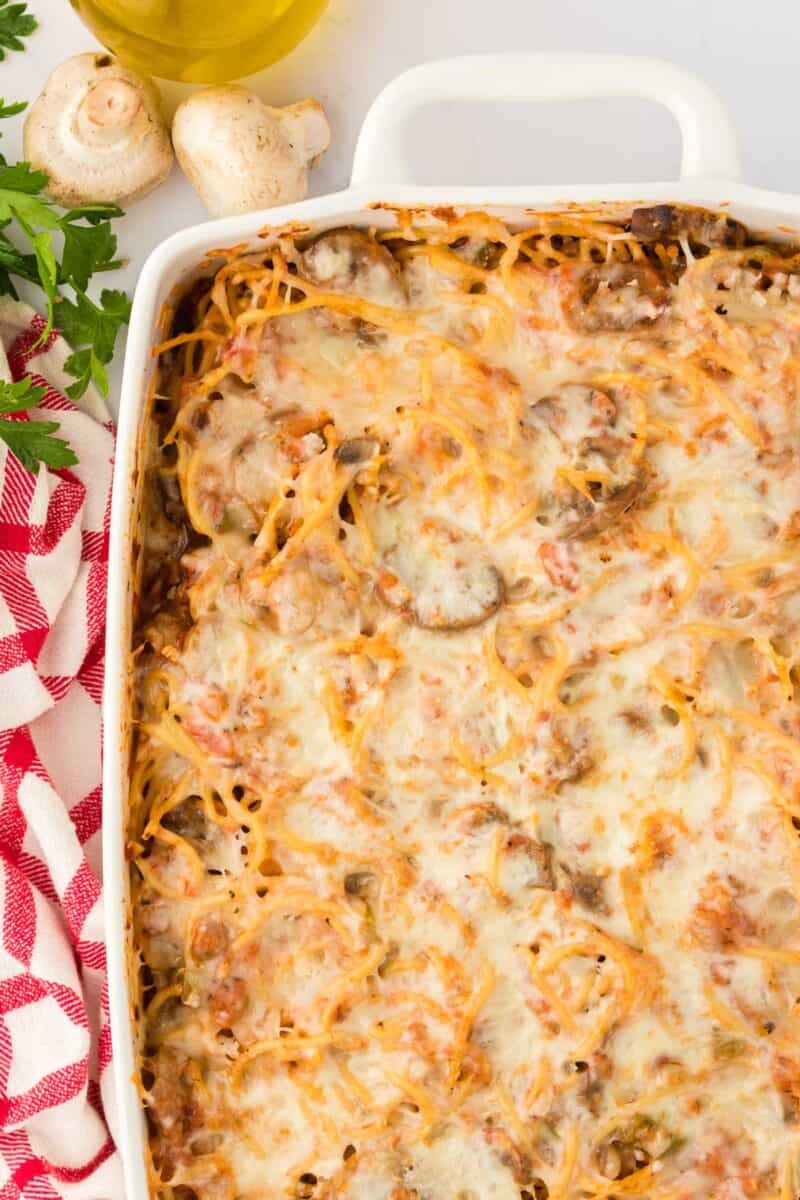 Vegetarian Baked Spaghetti Recipe - Build Your Bite