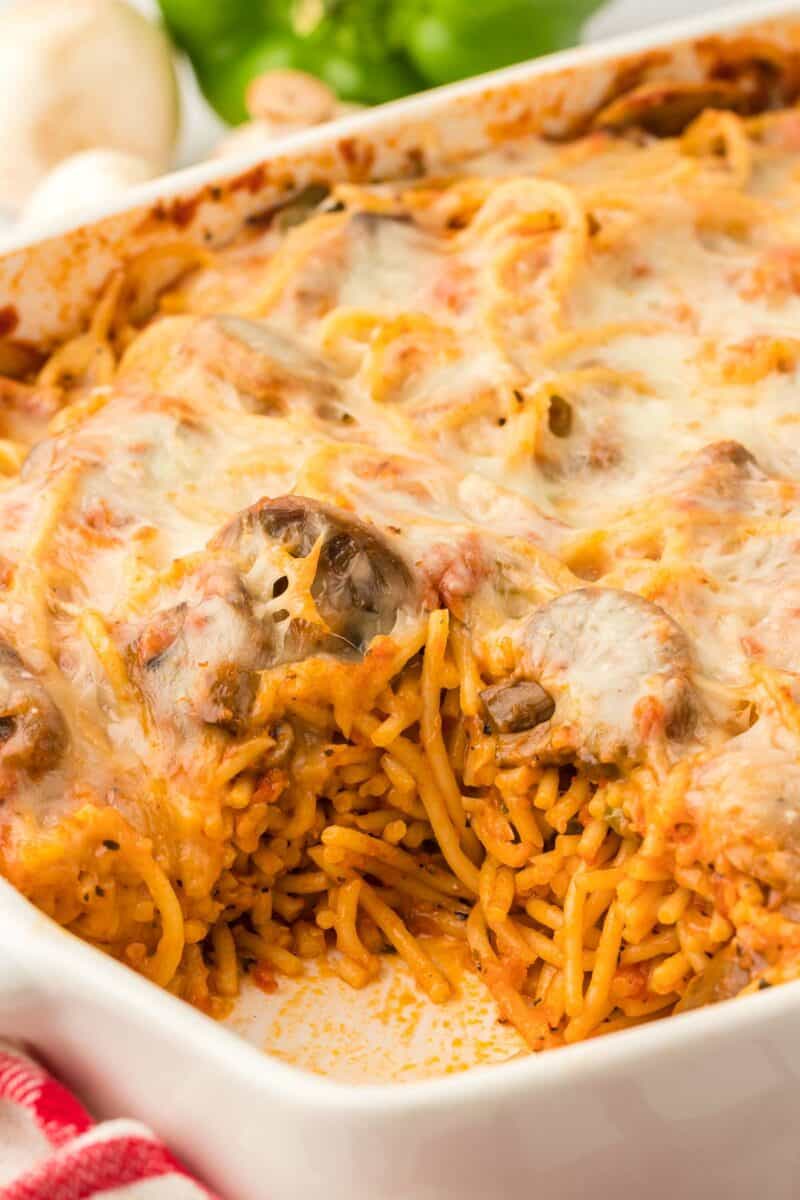 Vegetarian Baked Spaghetti Recipe - Build Your Bite