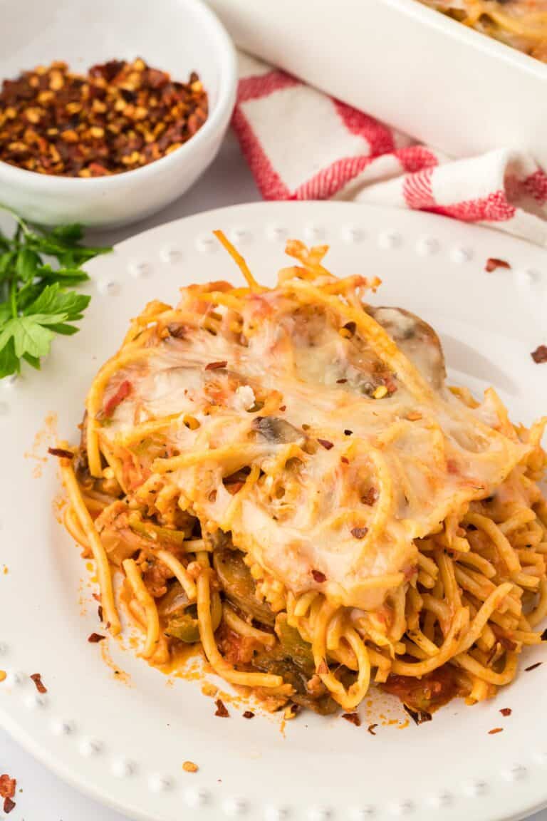 Vegetarian Baked Spaghetti Recipe - Build Your Bite