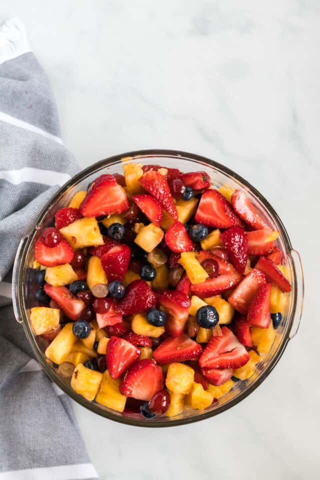 Simple Fruit Salad Recipe with Honey Lime Dressing - Build Your Bite