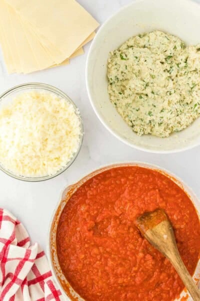 Cheese Lasagna with Ricotta Cheese - Build Your Bite