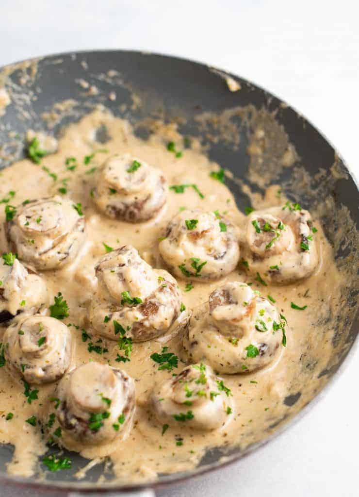 Creamy Garlic Mushrooms Recipe - Build Your Bite