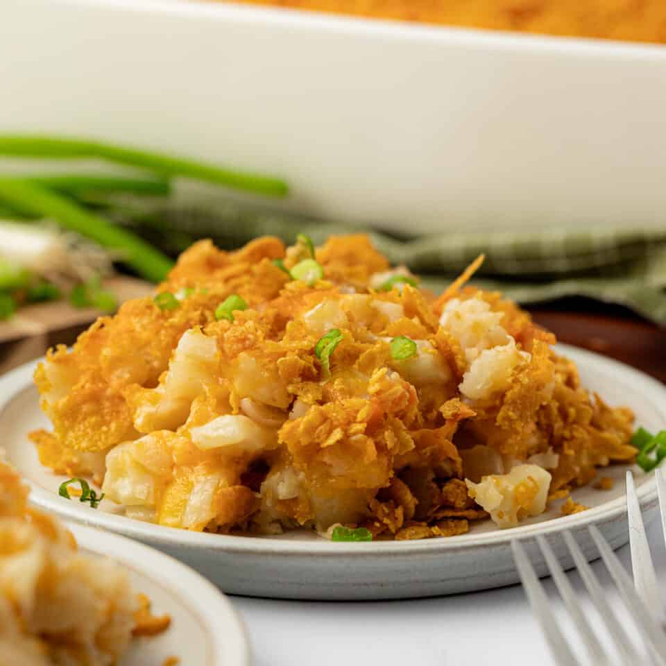 Cheesy Potatoes with Corn Flakes - Build Your Bite