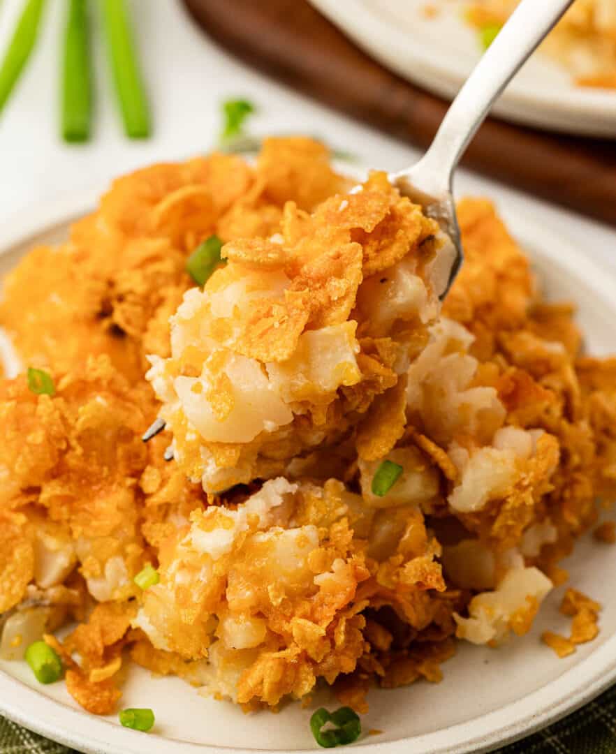 Cheesy Potatoes with Corn Flakes - Build Your Bite