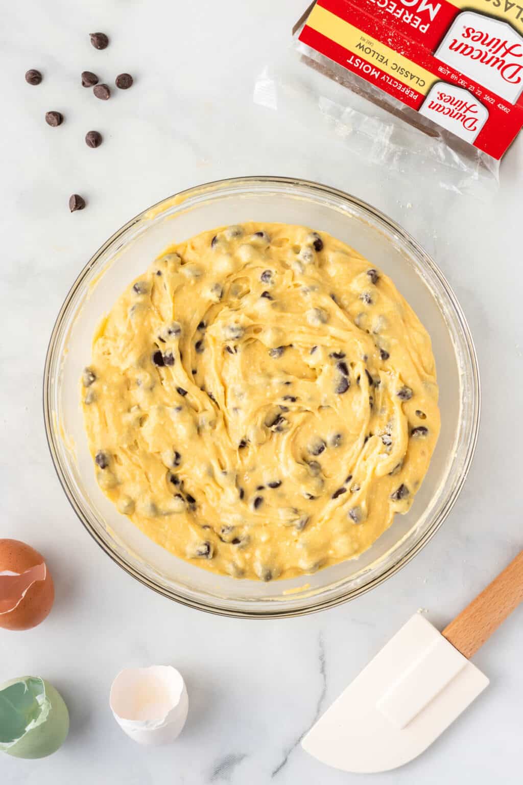 Cake Mix Chocolate Chip Muffins - Build Your Bite