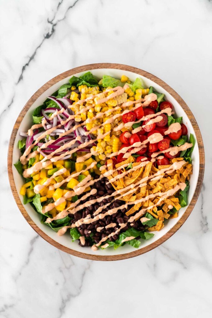 Southwest Salad with Chipotle Ranch Dressing - Build Your Bite