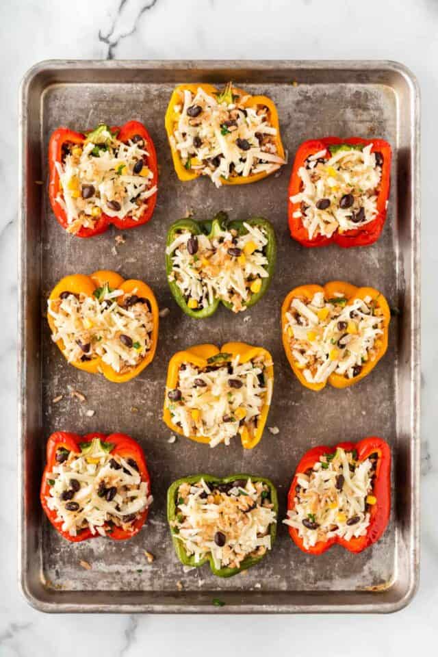Vegetarian Stuffed Peppers Recipe - Build Your Bite