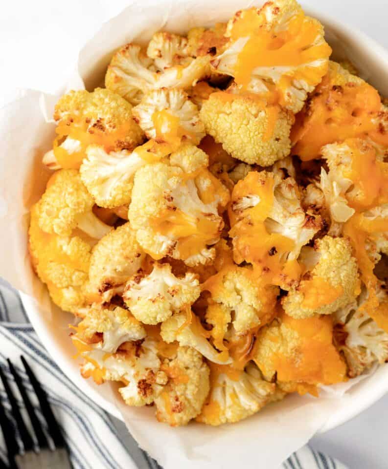 Roasted Cheesy Cauliflower - Build Your Bite