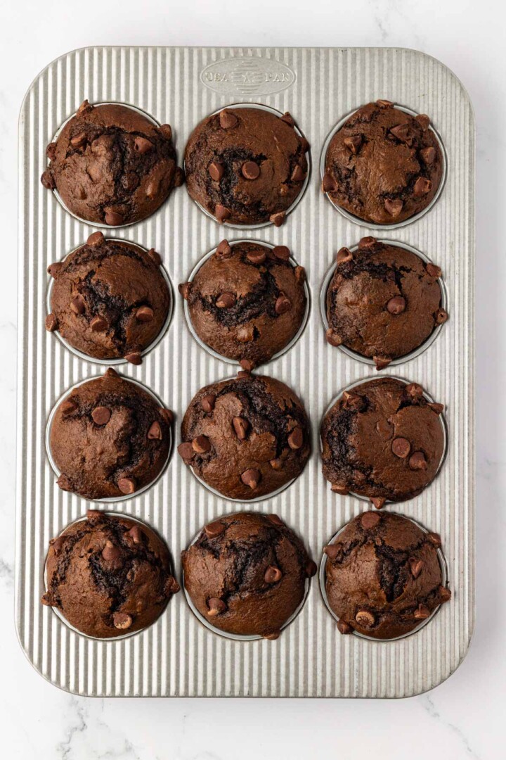 Double Chocolate Cake Mix Muffins - Build Your Bite