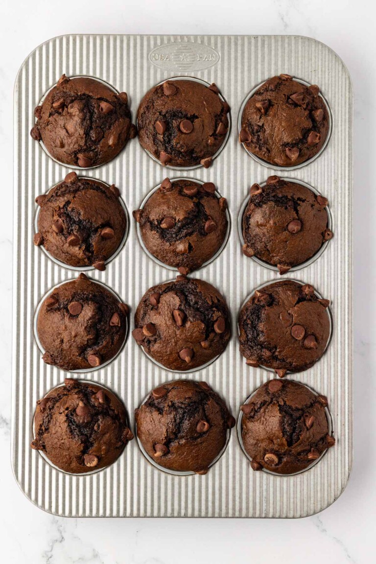Double Chocolate Cake Mix Muffins - Build Your Bite