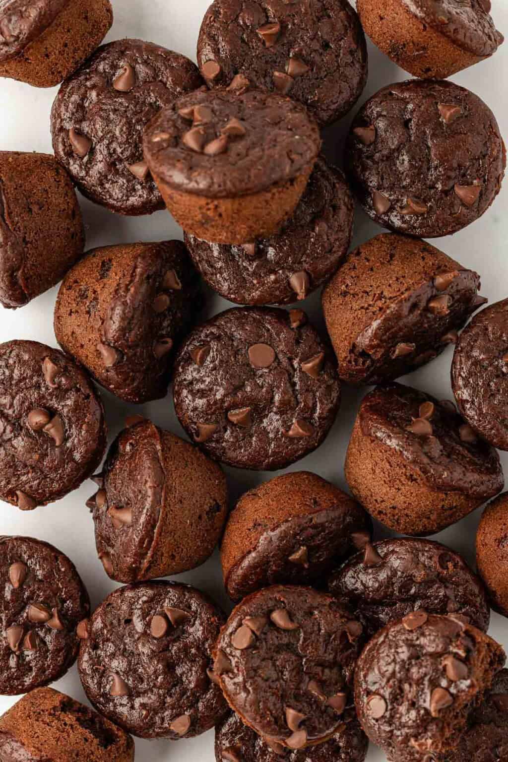 Healthy Chocolate Mini Muffins - Build Your Bite