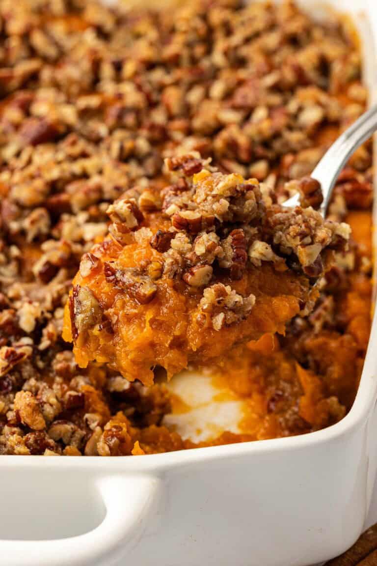 Sweet Potato Casserole With Pecans - Build Your Bite