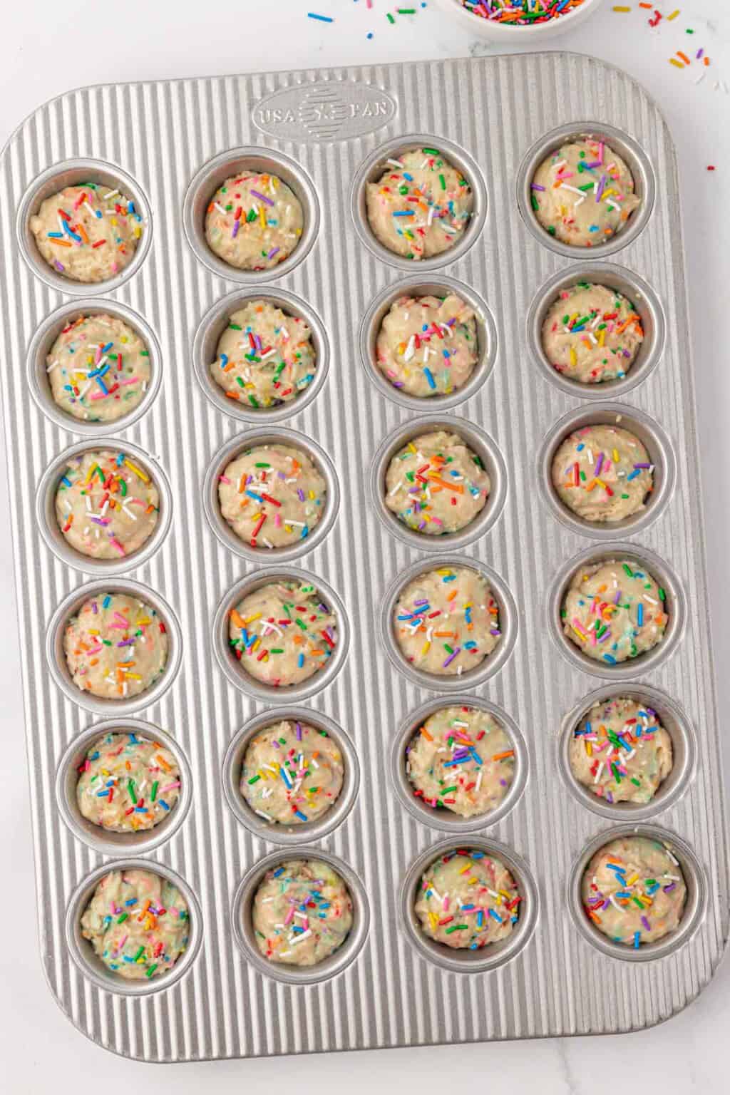 Birthday Cake Mini Muffins - Build Your Bite