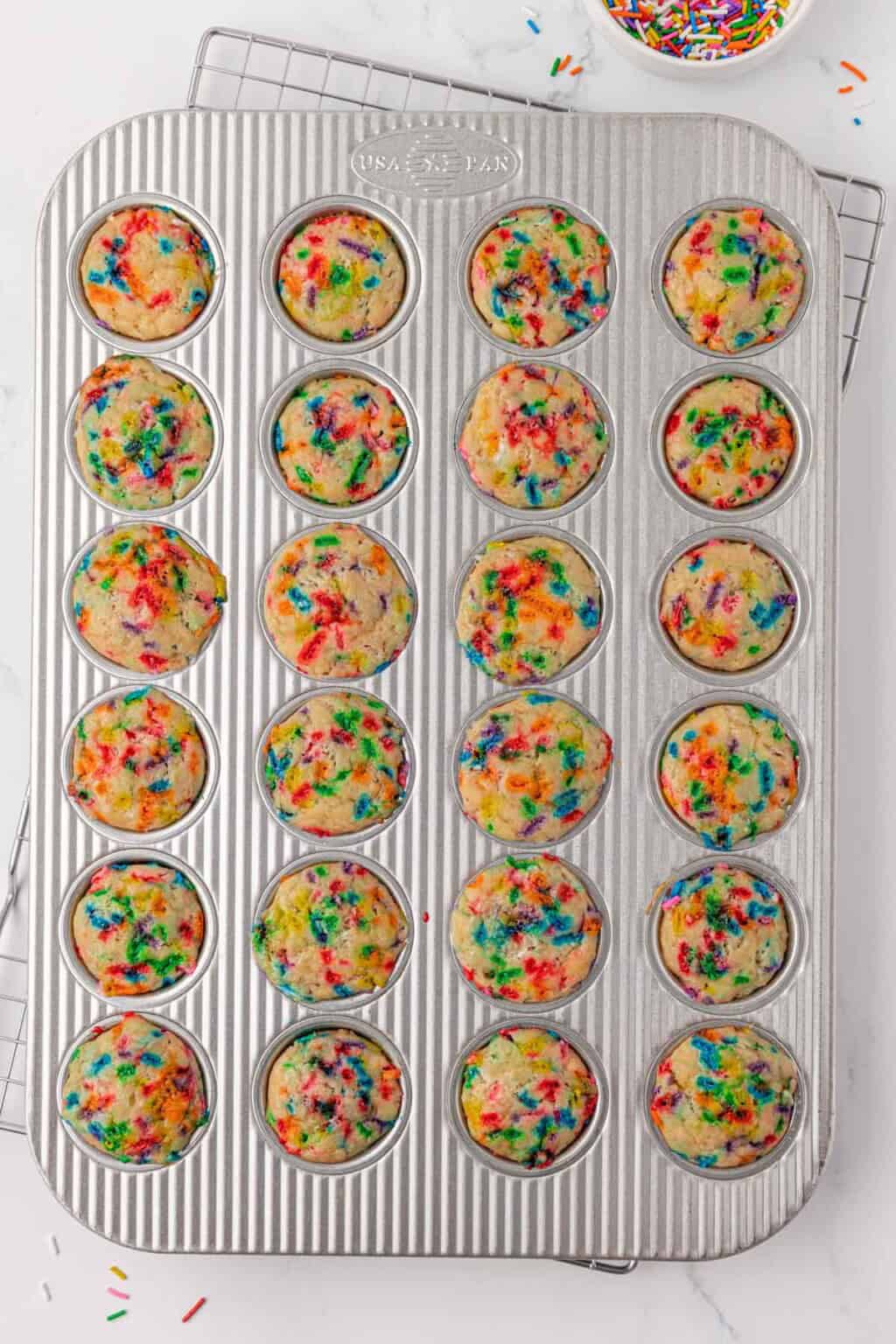 Birthday Cake Mini Muffins - Build Your Bite