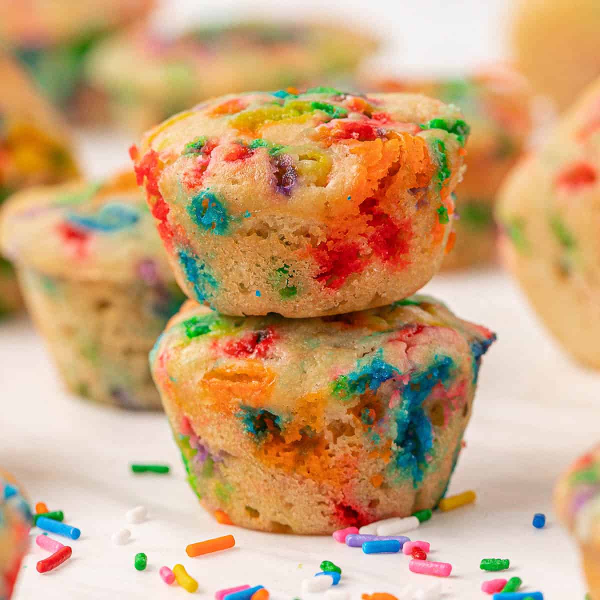 Birthday Cake Mini Muffins - Build Your Bite